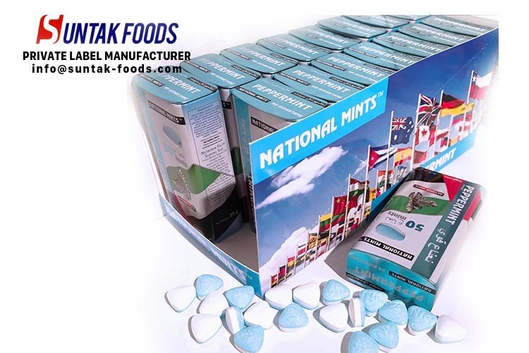 OEM Peppermint Flavor Sugar Free Mints Candy Triangle With Logo Sweets Taste