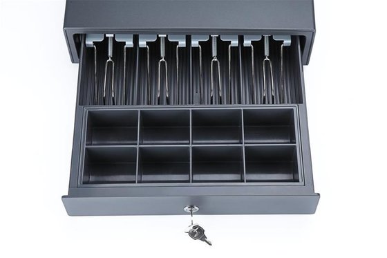 Blue color 330 stylish pos bill coins tray heavy duty cash drawer register for restaurant and jewel shopes supermarket