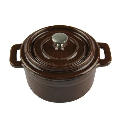 Mini enamel cast iron cookware round pot Diameter 14cm red/blue/green/orange color