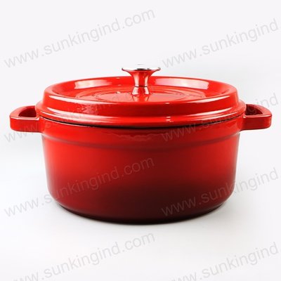 enamel cast iron cookware round pot Diameter 26cm red/blue/green/orange color