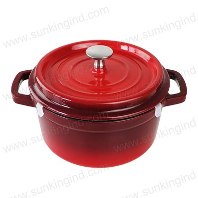 enamel cast iron cookware round pot Diameter 26cm red/blue/green/orange color