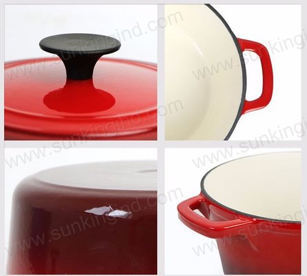enamel cast iron cookware round pot Diameter 20cm red/blue/green/orange color