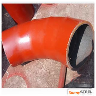 The ceramic lined pipe