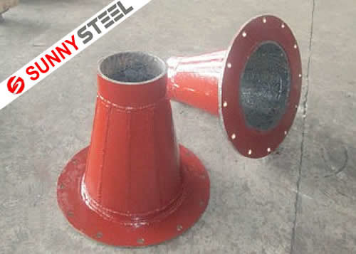 Ceramic Lined Reducer Pipe with flange