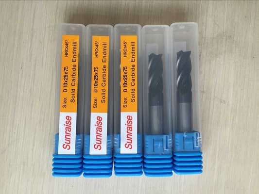 Carbide Square End Mill HRC45 grade 2/4 flutes D0.5mm to D20mm black coating Standard size Good quality with large stock