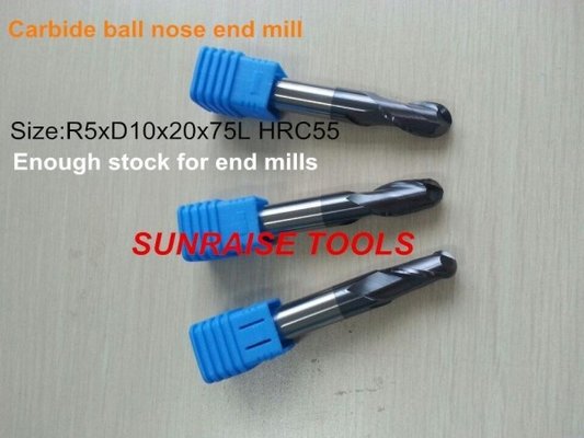Carbide Ball Nose End Mill HRC55