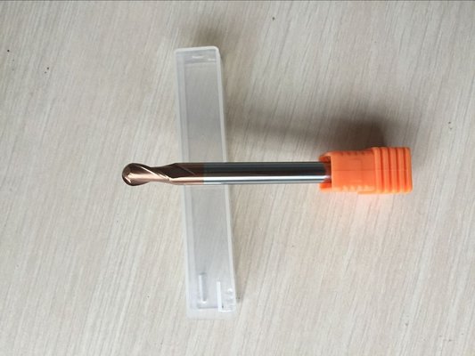 Carbide Ball Nose End Mill HRC55 Golden color coating with good quality 2 flutes have large stock