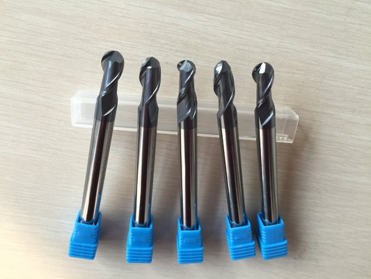 Carbide Ball Nose End Mill HRC45 2 flutes with black color coating longer size