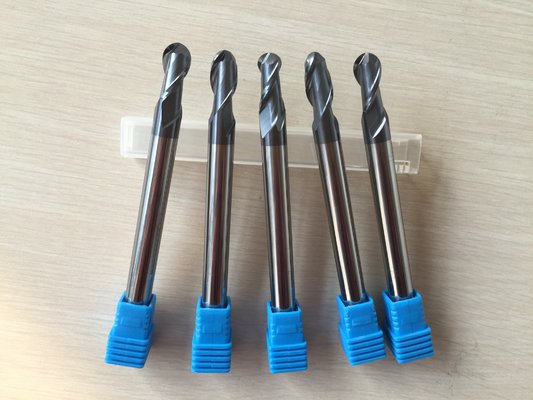 Carbide Ball Nose End Mill HRC45 2 flutes with black color coating longer size