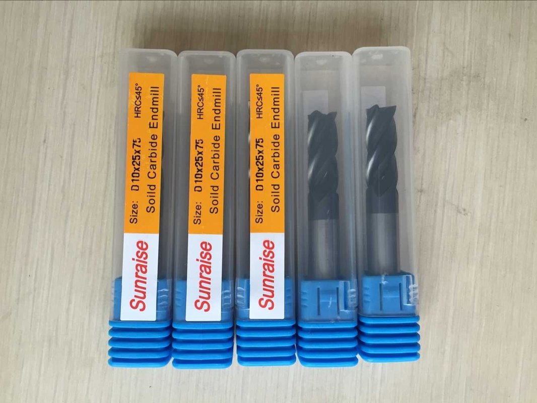 Carbide Square End Mill HRC45 grade 2/4 flutes D0.5mm to D20mm black coating Standard size Good quality with large stock