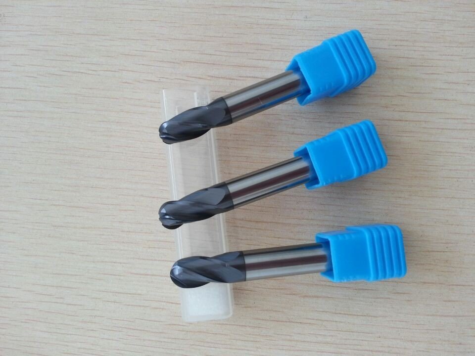 Carbide Ball Nose End Mill HRC45 2 flutes with black color coating