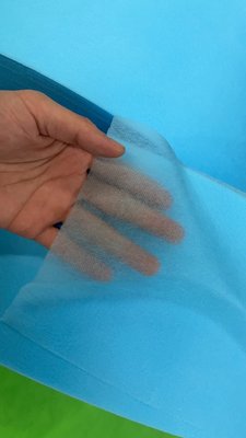blue PP Spunbond Non-woven Fabric used in face mask - 25gsm outside layer of mask supplier