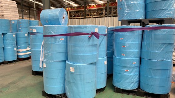 PP Spunbond Non-woven Fabric used in face mask - 25gsm blue outside layer of mask supplier