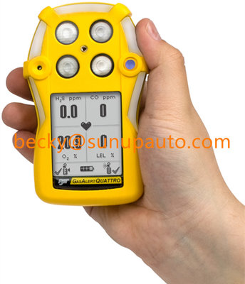 Honeywell GasAlertQuattro 2-Gas Detectors QT-X00M-A-Y-NA O2 CO Alkaline Battery Yellow Housing