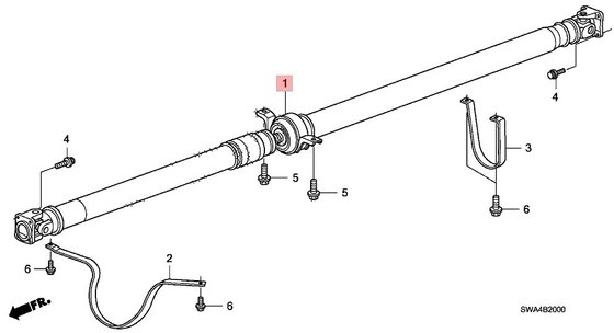 Propeller Shaft/Drive shaft Rear Replacement Fits 03-11 Honda Element OE#40100SCWA03