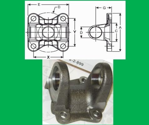 Drive shaft Parts Flange Yoke 1210 series Spicer 2-2-899 Compatible U Joint 5-443X 5-736X