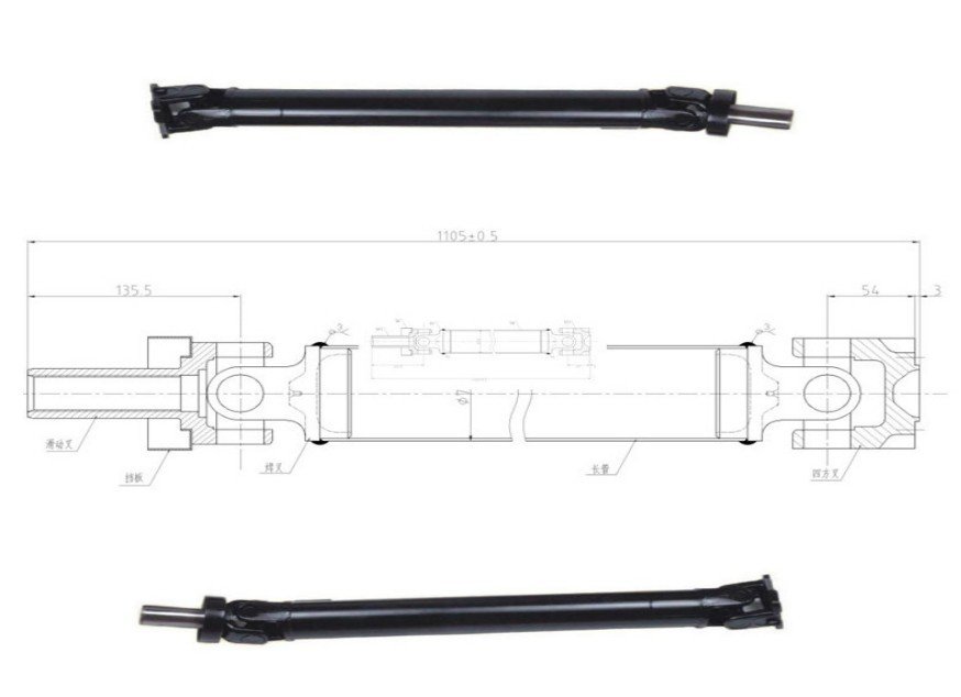 Rear Drive Shaft Prop Shaft ASSY MB661084 Reman Fits 1992-1994 Mitsubishi Montero