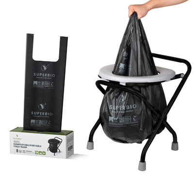 8 gal 100% Customized Compostable Portable Toilet Bags With BPI ok Compost Certificate supplier