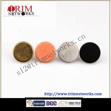 Alloy jeans 17MM HVB Brass/HVB Matte copper/HVB Matte nickle/Matte black plastic inside round and smoth metal button