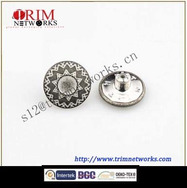 Brass jeans 20MM&17MM HVB Oxid Tin sunflower pattern round fashion accessories button