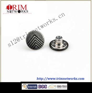 Brass jeans 17MM HVB DK Alloy concave arrows plastic inside fashion accessories button