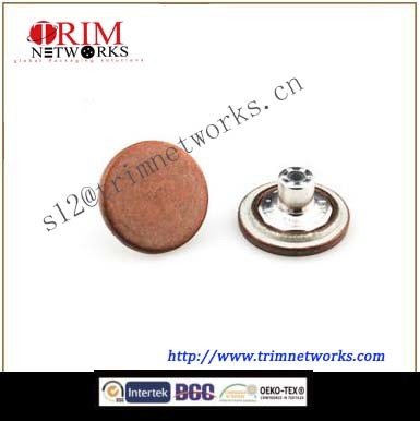 Alloy jeans 20MM HVB Copper Tin plastic inside round and smoth button