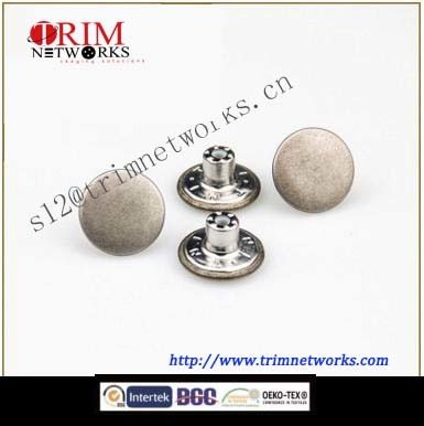 Brass jeans 17MM HVB Brass Tin plastic inside round fashion accessories button