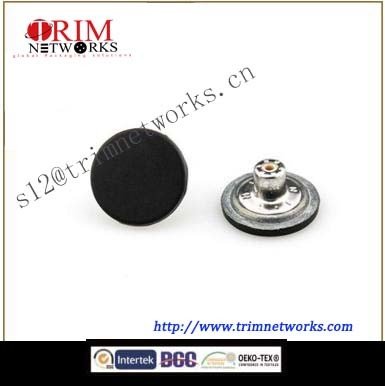 Alloy jeans 20MM Matt Black plastic inside round and smoth button