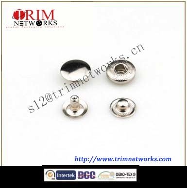 Brass snap 12.5MM button cap with #486 buttom part HVB Nickle fashion metal button