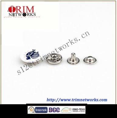 Brass snap 19MM alloy spraying bird logo button cap with #484 buttom part HVB Nickle fashion metal button