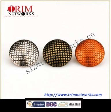 Alloy snap 15MM&17MM button cap HVB Nickle/HVB Orange copper/HVB Anti brass Pineapple grain fashion metal button