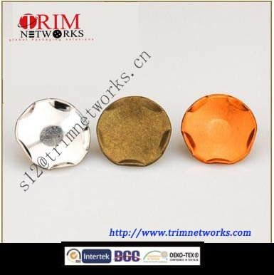 Brass snap 15MM&17MM HVB Orange copper/HVB Nickle/HVB Anti-brass irregular fashion metal button