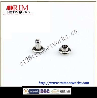 Brass HVB Nickle rivet A part 6.1MM*3MM+B part 6.2MM fashion metal button