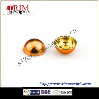 Alloy rivet 18.1MM brass with gold hemispherical fashion metal button