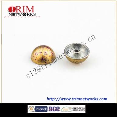 Alloy rivet 18.1MM brass with Residual point hemispherical fashion metal button