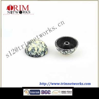 Alloy rivet 18.1MM DK Bronze with yellow hemispherical fashion metal button
