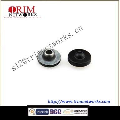 Alloy rivet 9.5MM matte black bead round fashion metal button