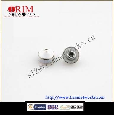 Alloy rivet 9MM HVS sand nickle with white oil funnel shaped fashion metal button