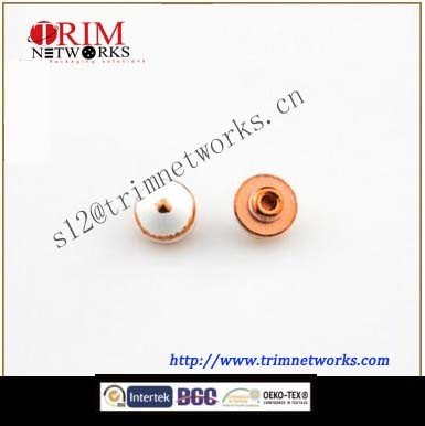 Alloy rivet 9MM HVB matte copper with white oil funnel shaped fashion metal button