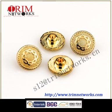 Alloy rivet 12MM HVS Imi gold grid pattern fashion metal button