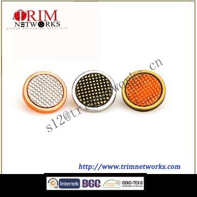 Alloy rivet 12MM HVB Anti brass-orange/Orange-nickle/Nickle-anti brass double colors grid small round edge metal button