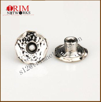 Brass Jeans 15MM&17MM HVB Orange copper/HVB Nickle/HVB Anti-brass irregular seal face jeans fashion metal button