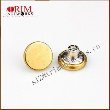 Alloy jeans 17MM HVB Brass/HVB Matte copper/HVB Matte nickle/Matte black plastic inside round and smoth metal button