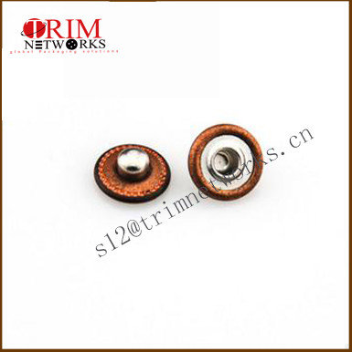 Rivet  brass metal button maker 8MM R7 Black/R7 Oxid alloy/R7 Copper Tin bead assemble button