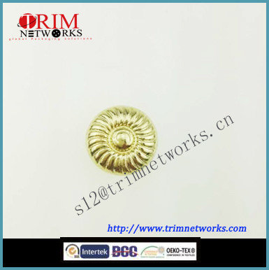 Alloy rivet metal button maker 12MM HVS gold round tooth pattern bead button