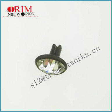 Brass rivet metal button maker with stone 9MM Gold/ Nickle/ Anti-Copper with metal parts,transparent round stone