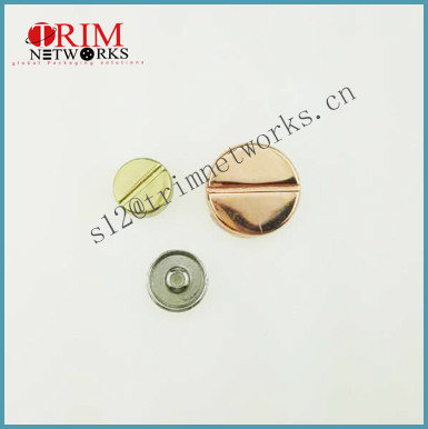 Alloy rivet metal button maker 12MM & 19MM HVS light copper/HVS gold/HVS nickle single canal flat alloy Button