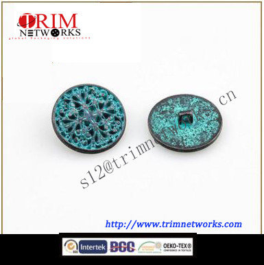Alloy 22.5mm 19mm 15mm HVB Black Green fashion metal shank button