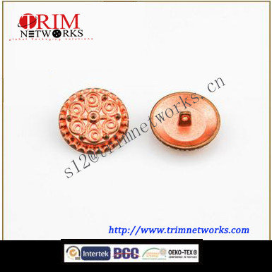 Alloy 22.8mm 19MM HVB Green Copper fashion metal shank button