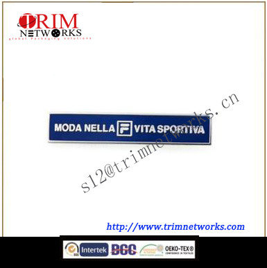 Alloy 50*10mm HVS nickle with blue metal rectangular plate